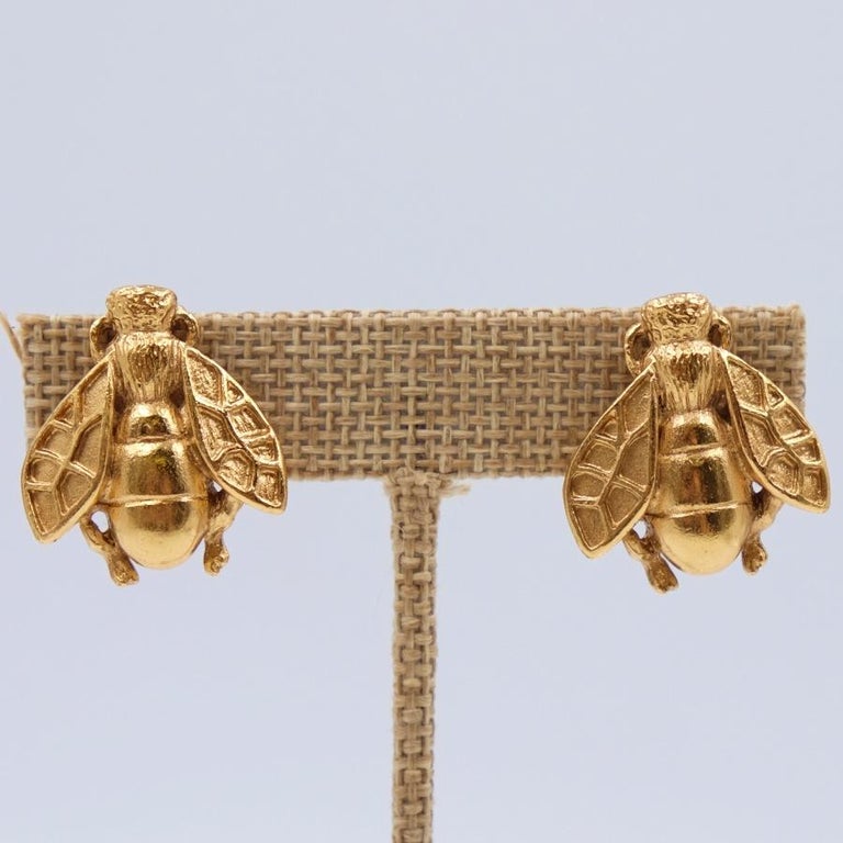 Rare and collectible Christian Dior Bee Earrings For Sale at 1stDibs