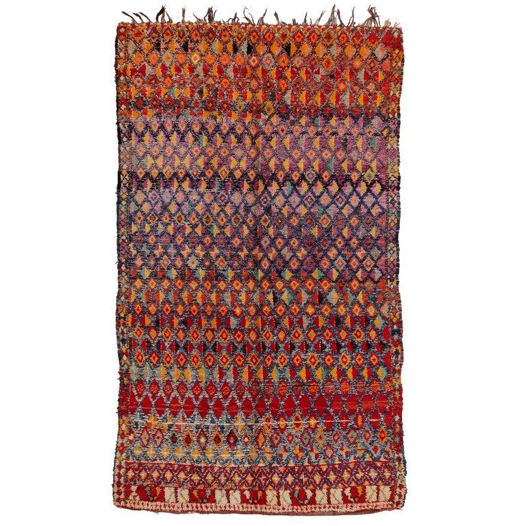 Rare and Early Moroccan Beni Mguild Berber Rug For Sale at 1stDibs