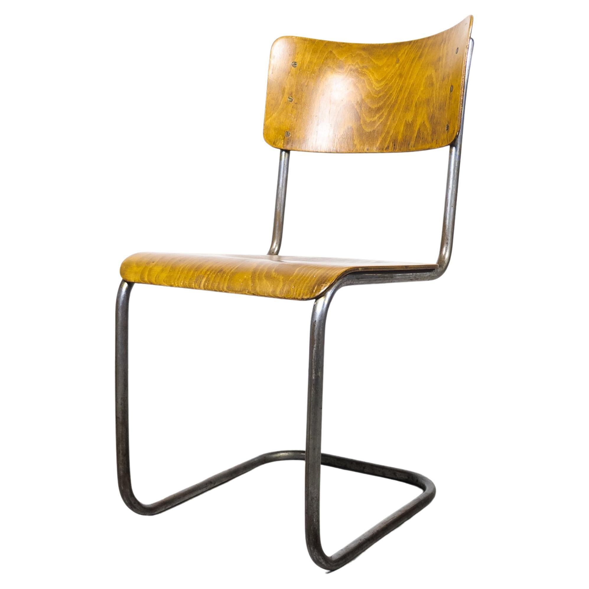 Set of Six Steel Cantilever Dining Chairs in the Style of Mart Stam at ...