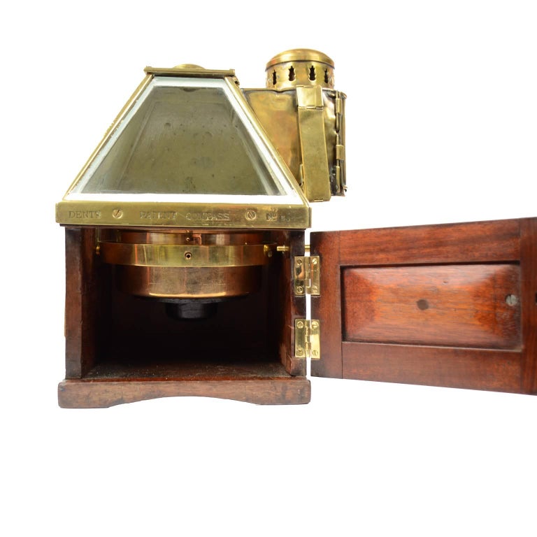 Binnacle Compass Mahogany and Brass End of the 19th century at 1stDibs ...