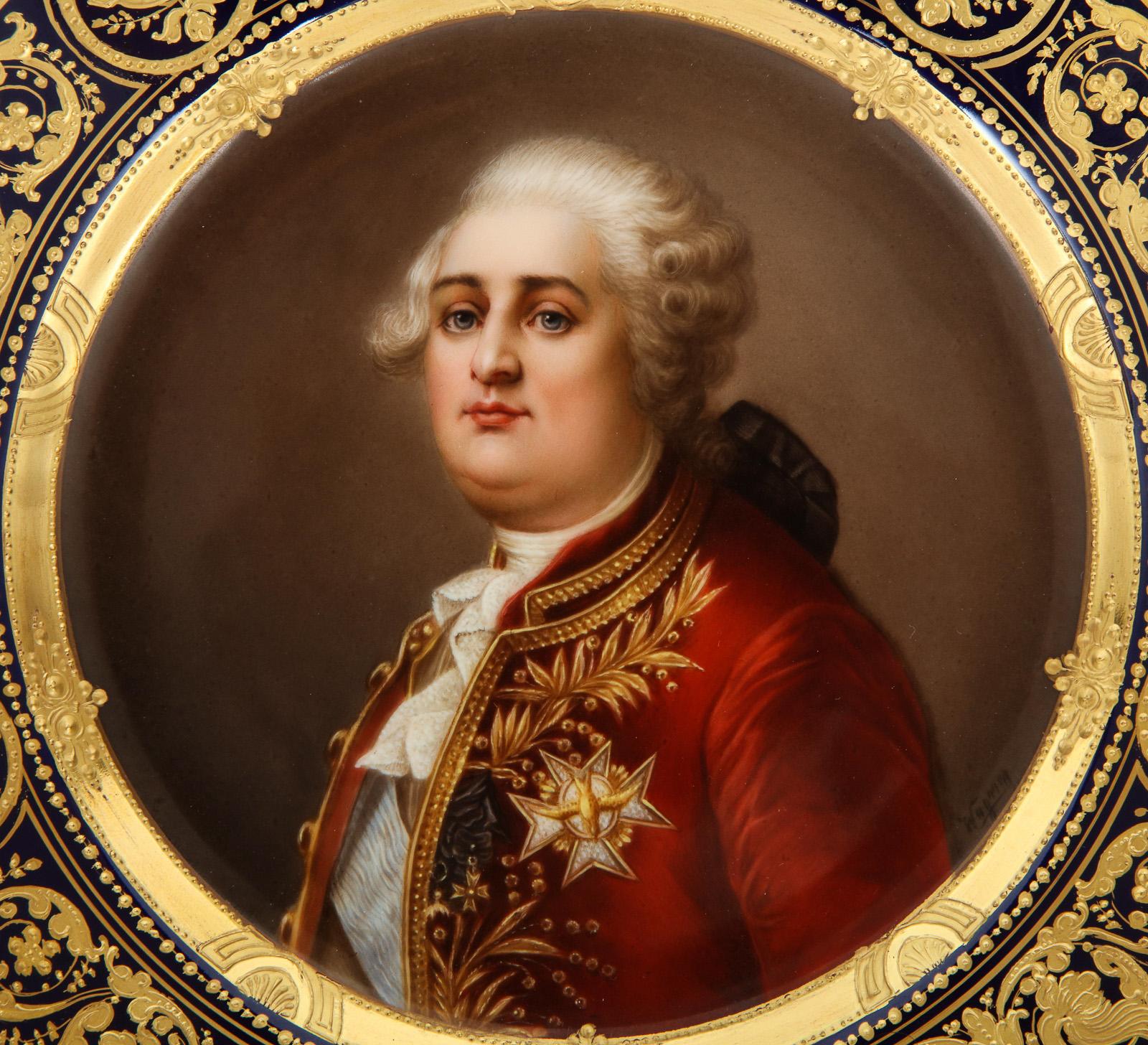Rare and Exceptional Royal Vienna Porcelain Plate of "King Louis XVI ...