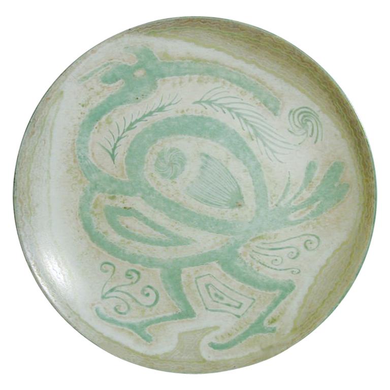 Rare and Fantastical Plate by George Biddle, dated 1954 For Sale at 1stDibs