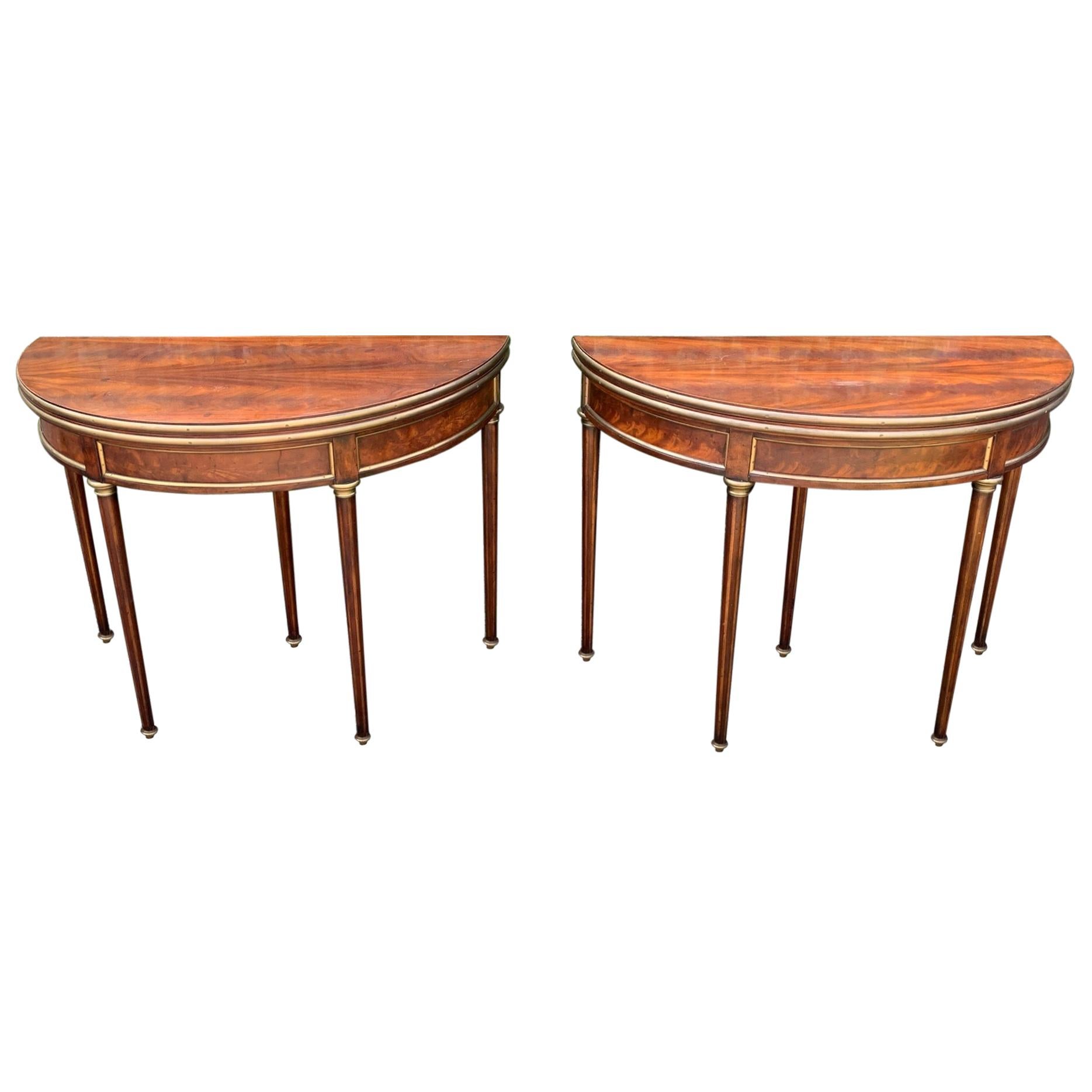 Italian Empire Walnut Game Table For Sale at 1stDibs