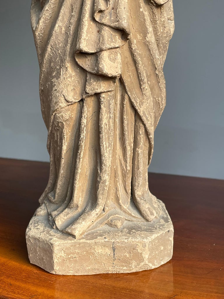 Rare and Hand Sculpted 19th Century Terracotta Sculpture of a Serene ...