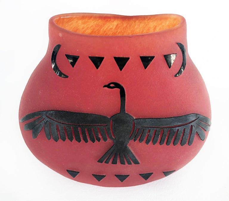 Rare and Important Claire Raab Cameo Art Glass Vase, Signed, December ...