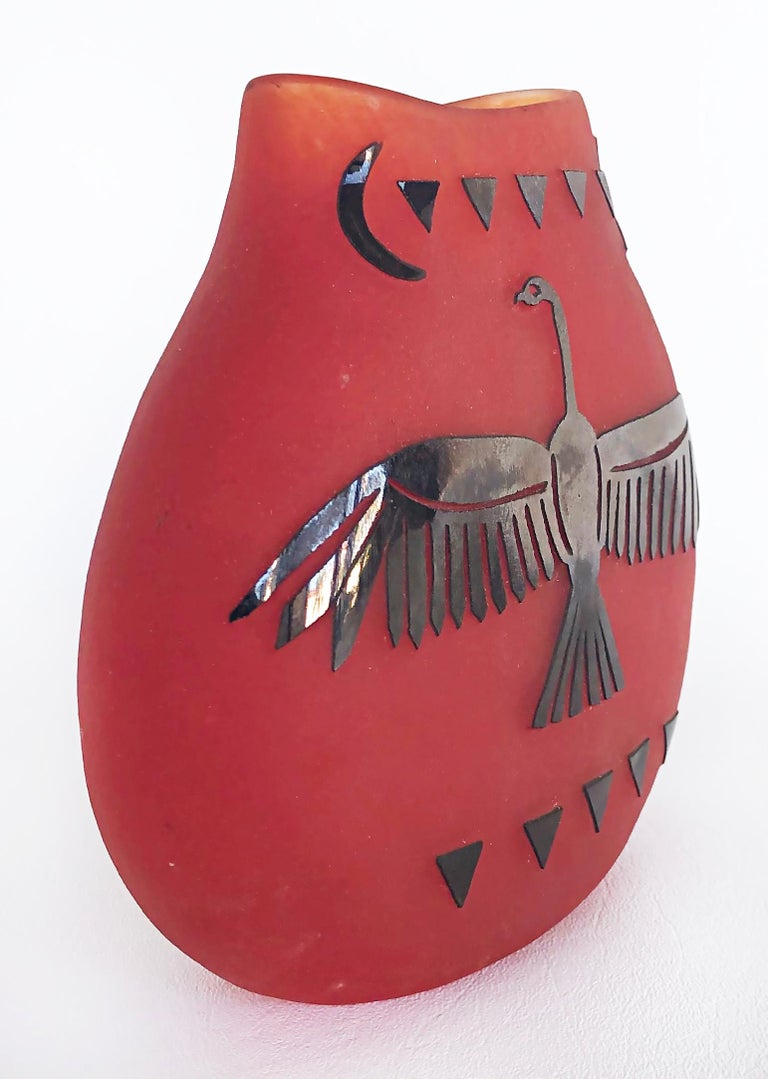 Rare and Important Claire Raab Cameo Art Glass Vase, Signed, December ...