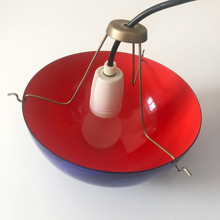 Rare and Large Flower Pot Pendant Lamp by Verner Panton for Louis ...
