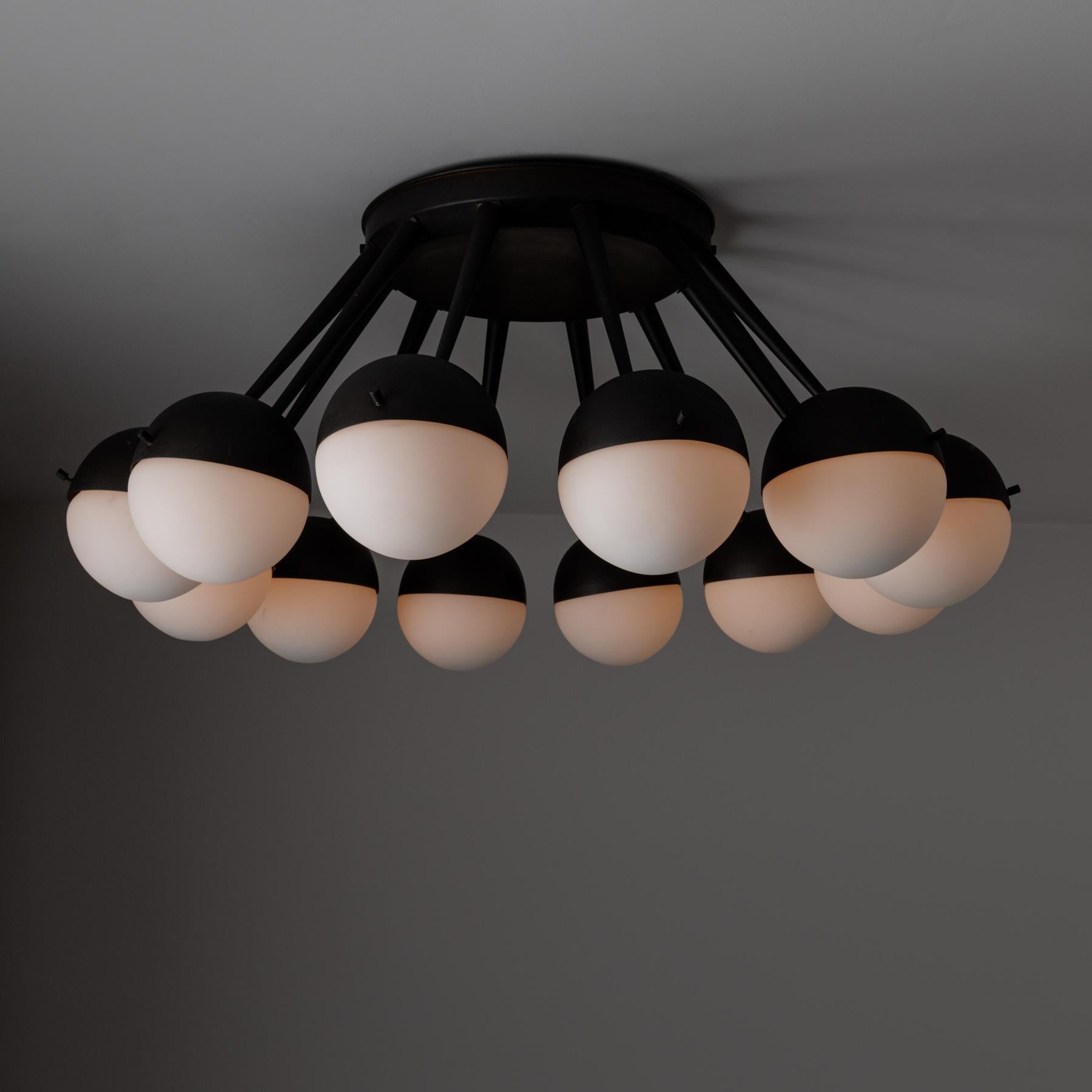 Rare and Large Flush Mount by Stilnovo For Sale at 1stDibs