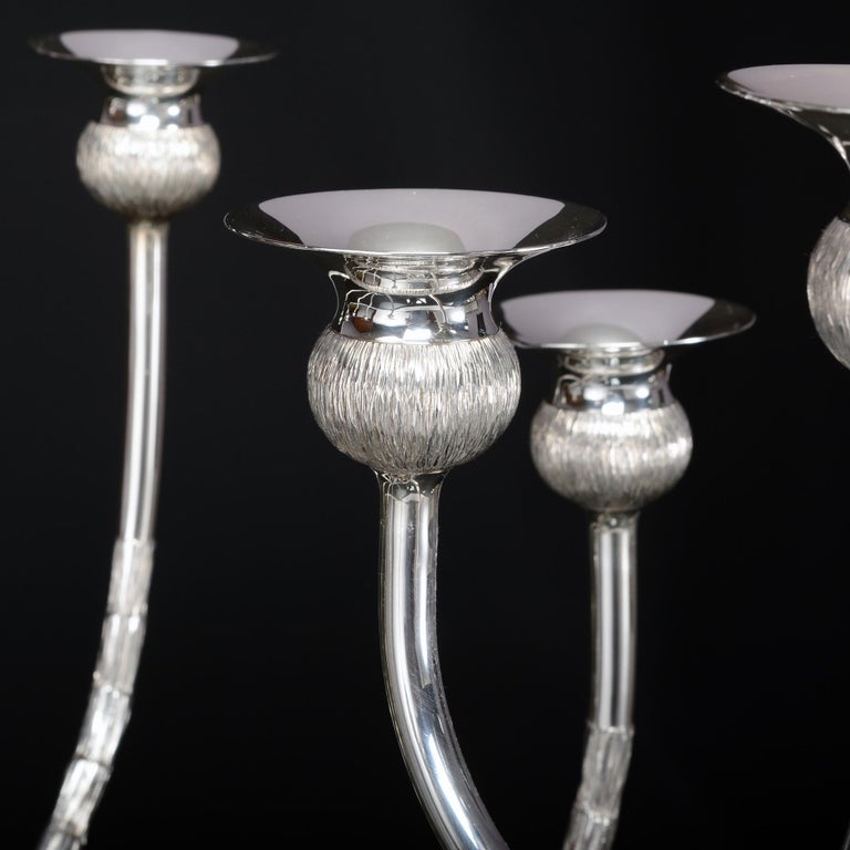 Rare and Large Mid-Century Silver Candelabrum Centrepiece by Gerald ...