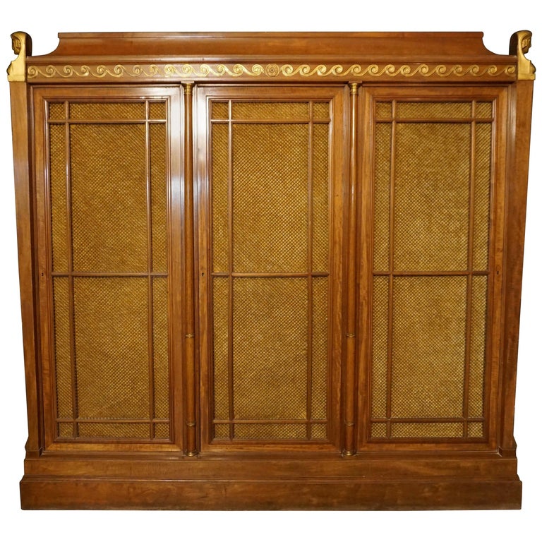 Rare and Magnificent Neoclassical Mahogany Bibliotheque Bookcase For ...