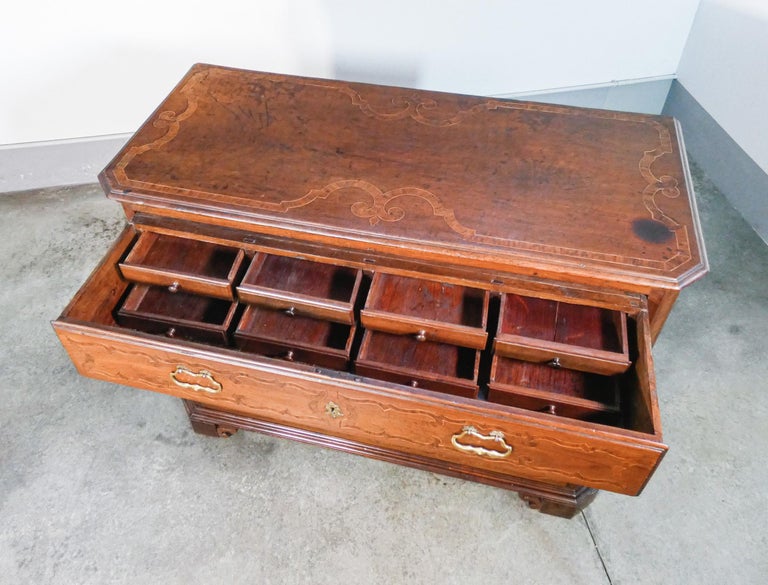 Rare and Original Piedmontese Chest of Drawers, Inlaid Walnut, Italy ...