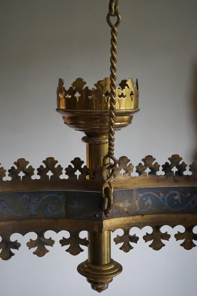 Rare and Striking Bronze and Brass Gothic Revival Advent Wreath Candle ...