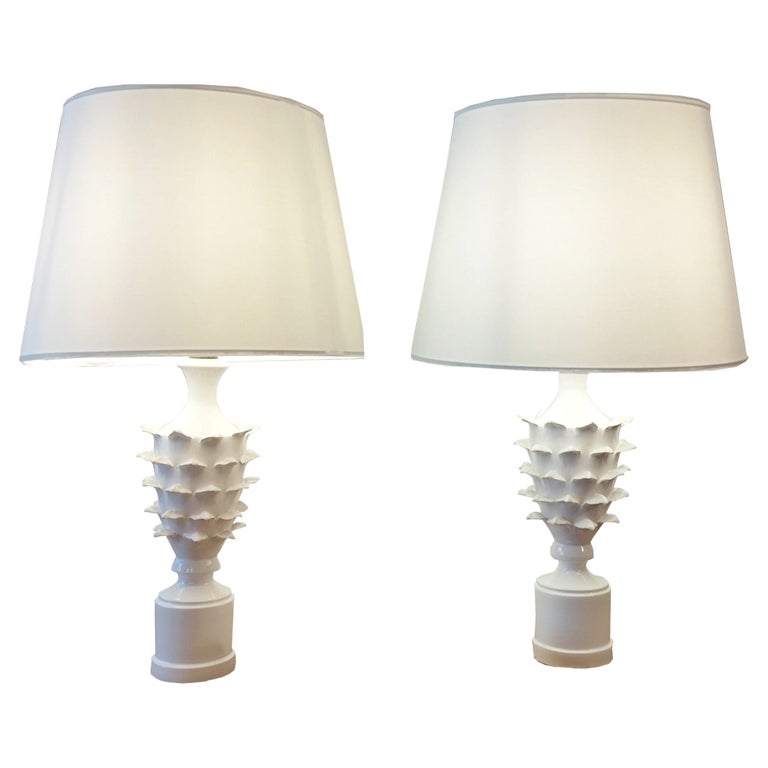 Rare and Superb Pair of Jean Roger Lamps, circa 1960-1970 For Sale at ...