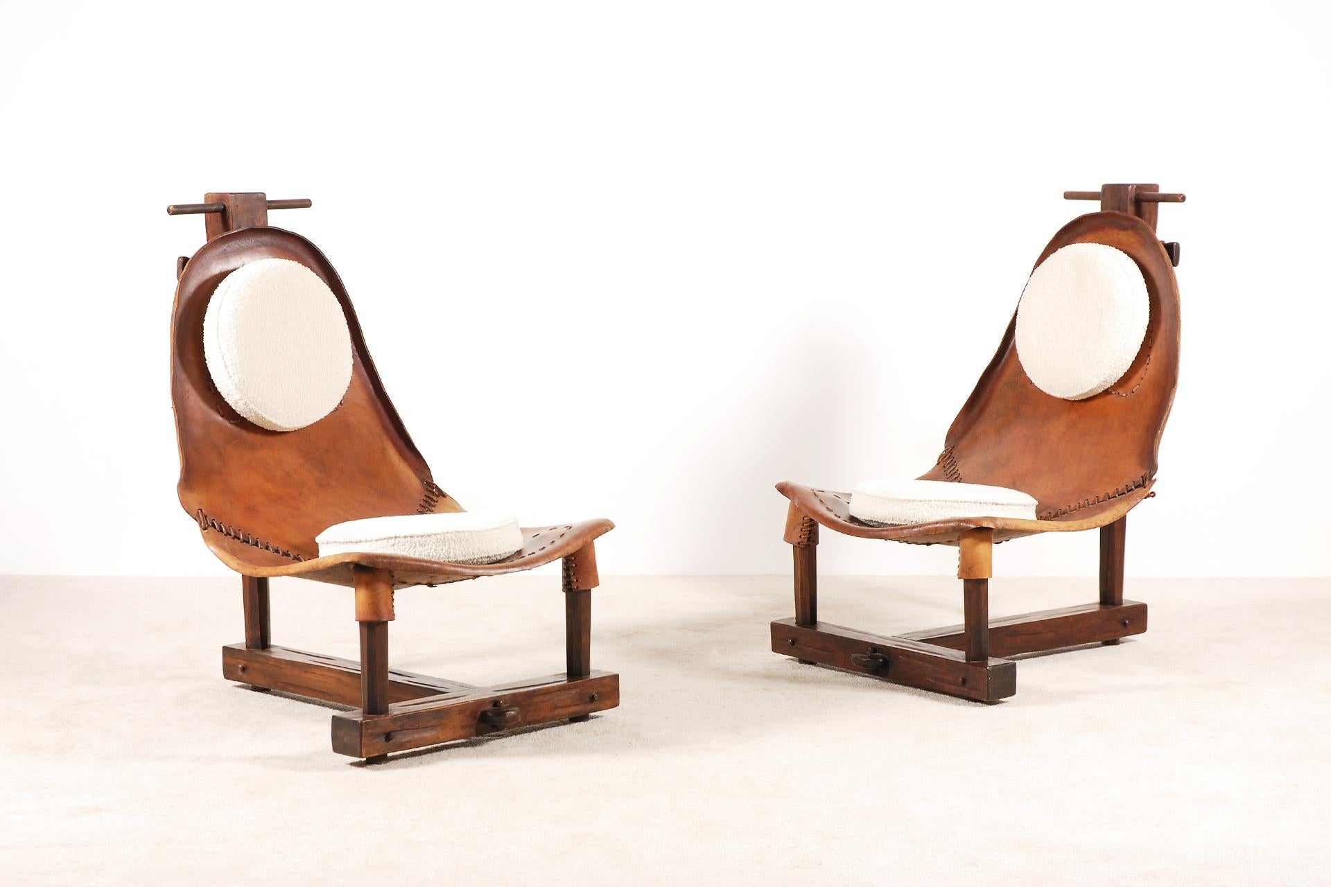 Rare and Unusual Pair of Brazilian Chairs from the 1960s at 1stDibs
