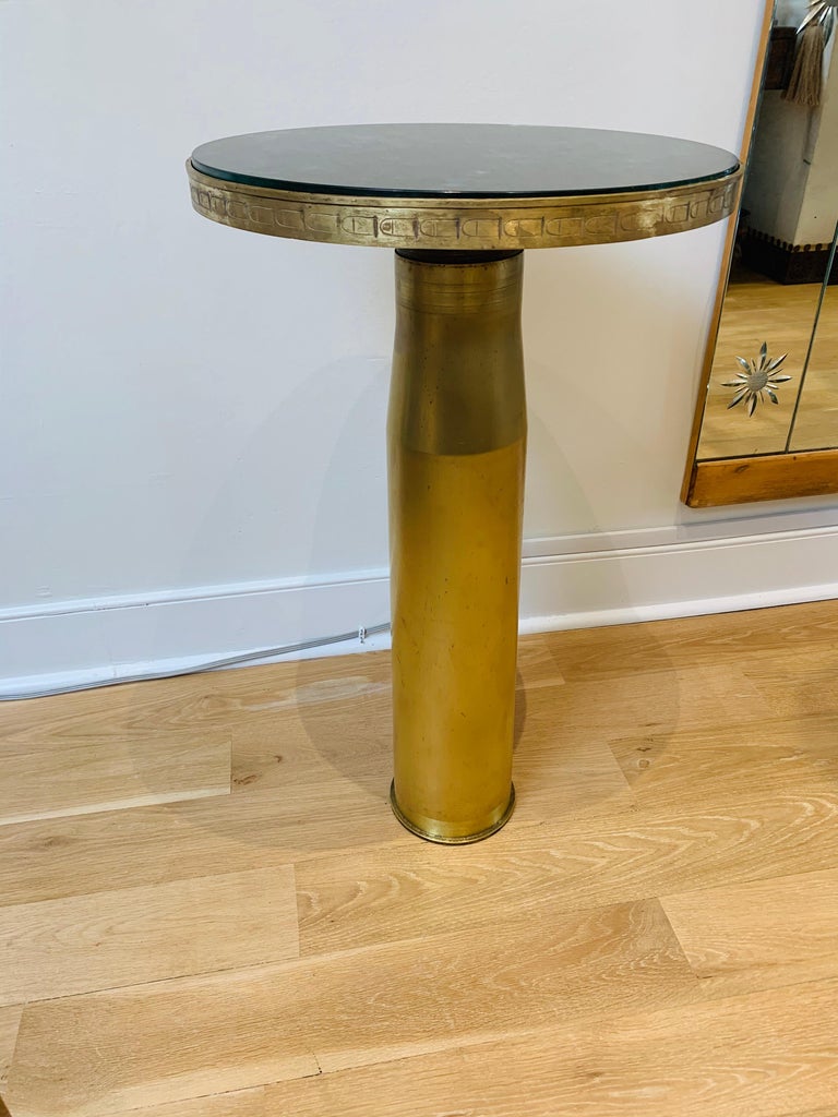 Rare and Unusual, WWII Brass Shell Casing Side Table, with Antique ...