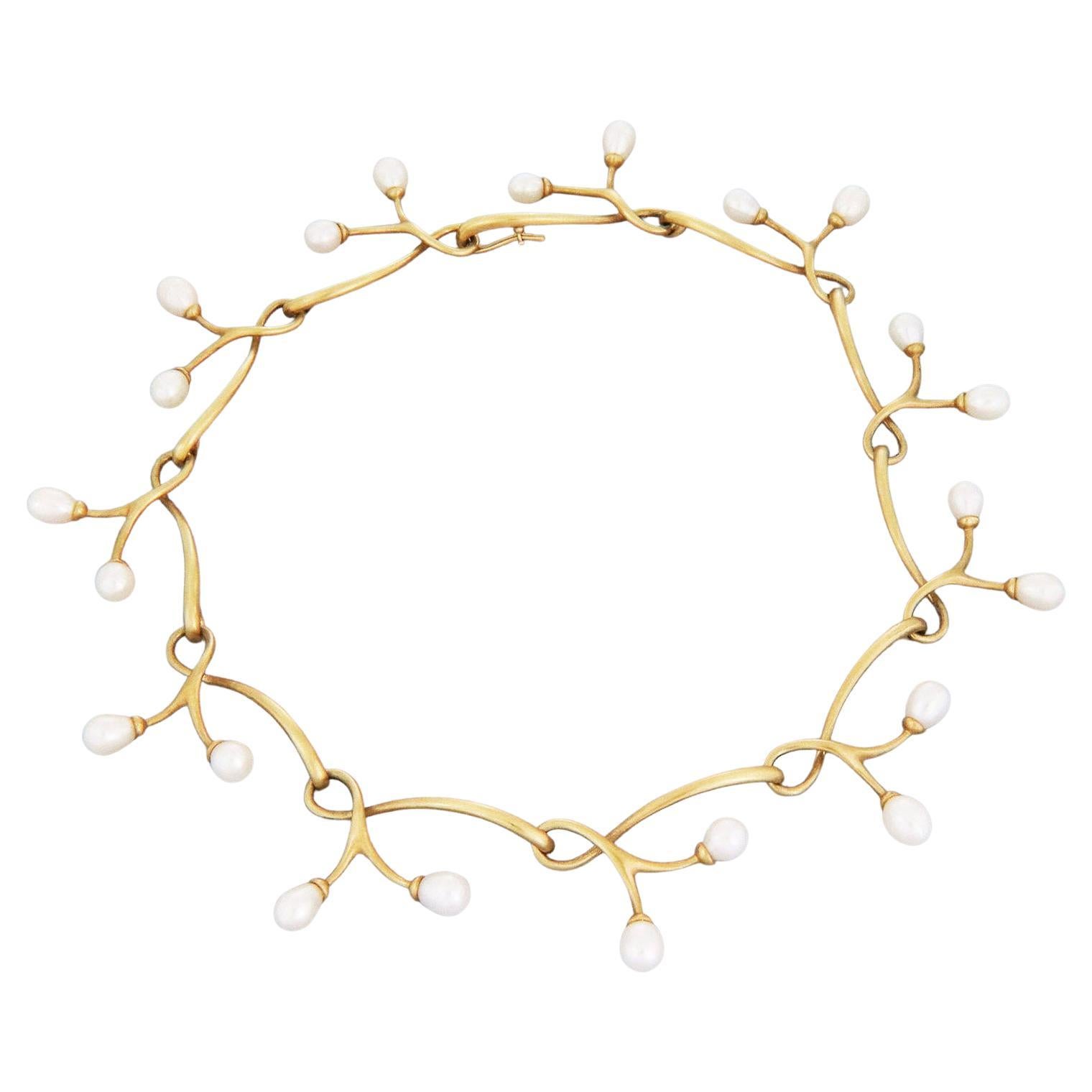 Angela Cummings Tahitian Pearl Diamond Platinum Necklace at 1stDibs