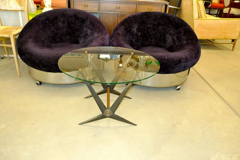 Rare Angelo Ostuni Round Cocktail Table For Sale at 1stDibs