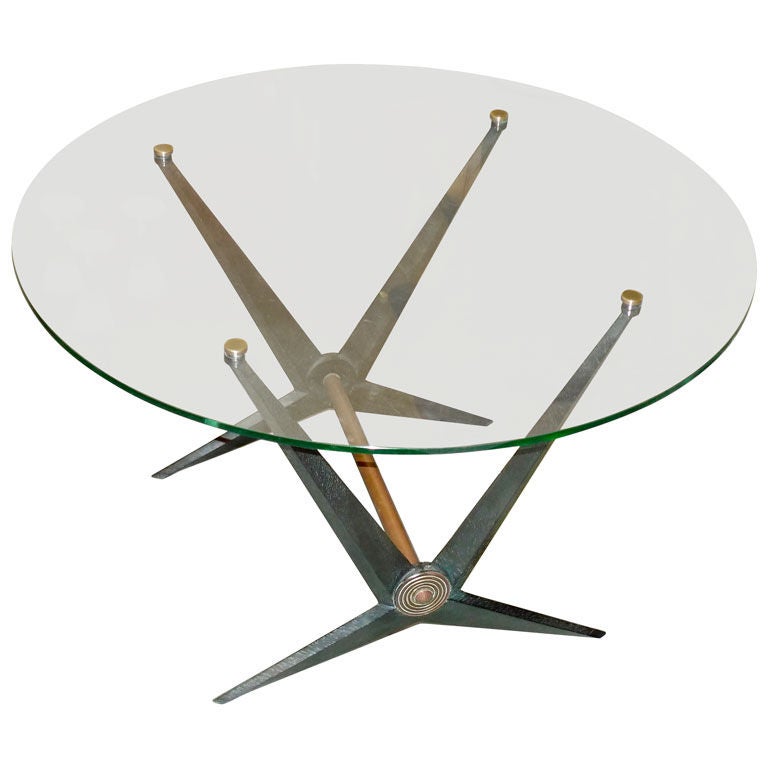 Rare Angelo Ostuni Round Cocktail Table For Sale at 1stDibs