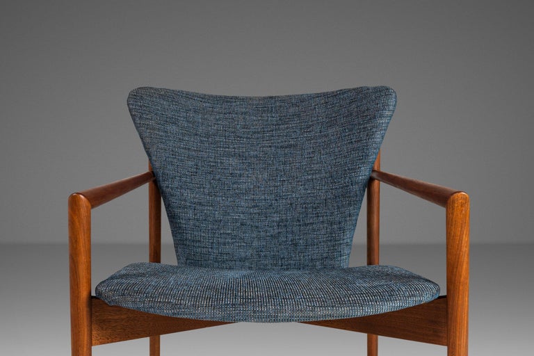 Rare Angular Lounge Chair / Armchair in Walnut After Nanna Ditzel, c ...