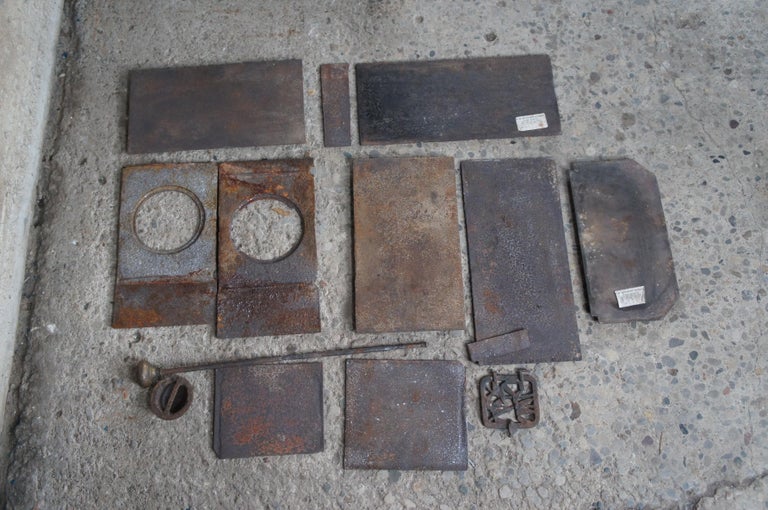 Rare Antique 1840s Cornish Cast Iron Kitchen Range Oven Fireplace Stove ...