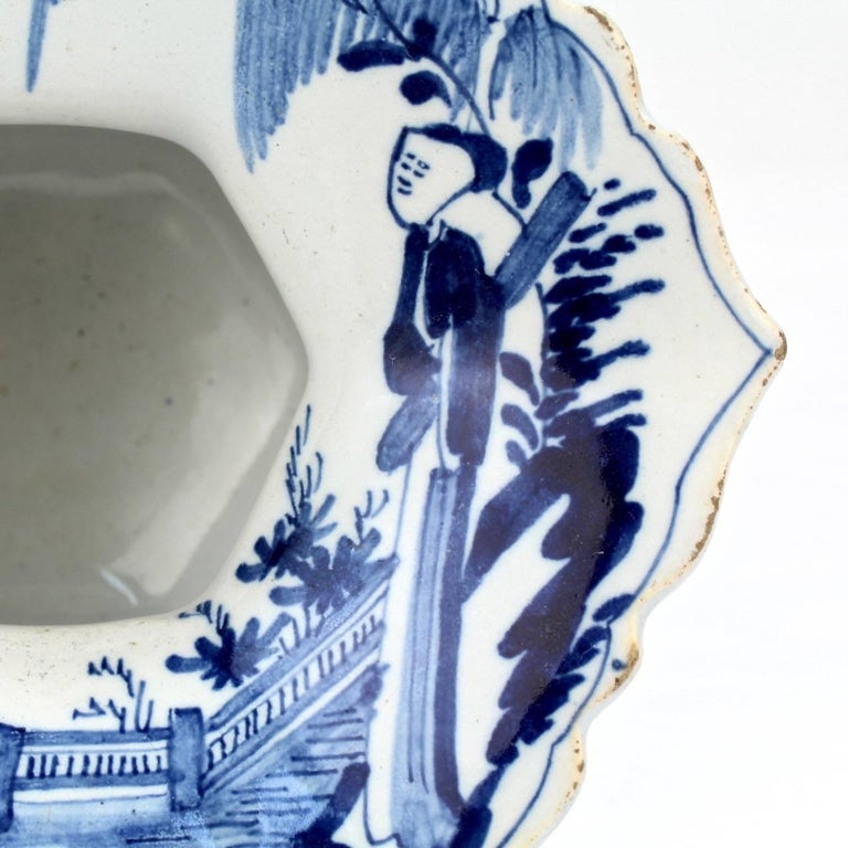 Rare Antique 18th Century Dutch Delft Pottery Spittoon with Chinese ...