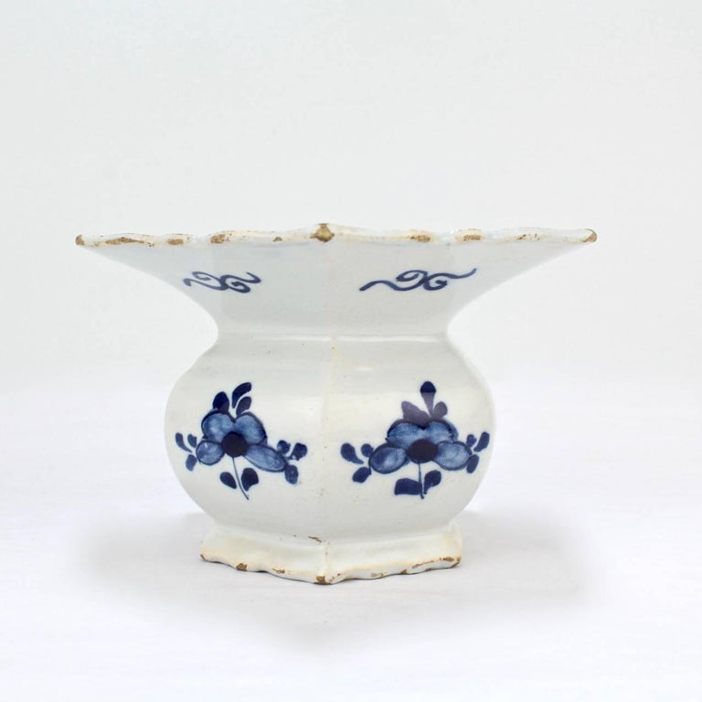 Rare Antique 18th Century Dutch Delft Pottery Spittoon with Chinese ...