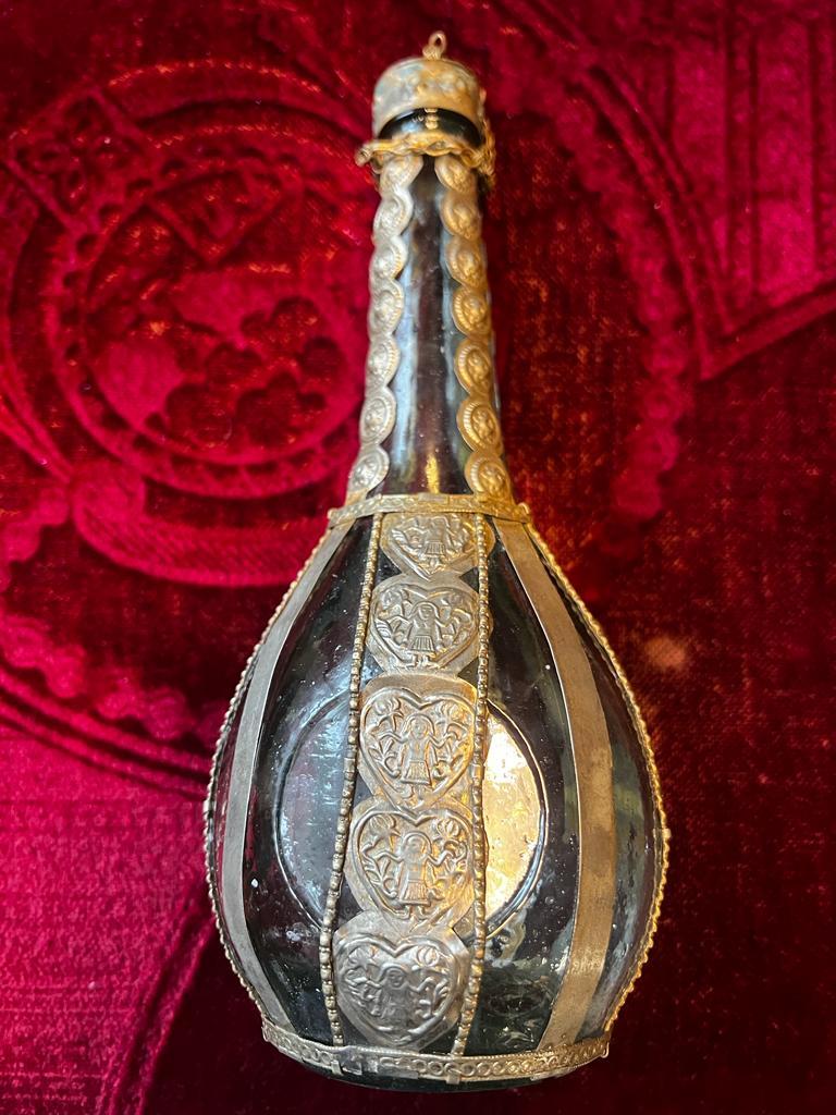 Rare Antique 19th century hand blown Anglo-Egyptian Glass and Bronze ...