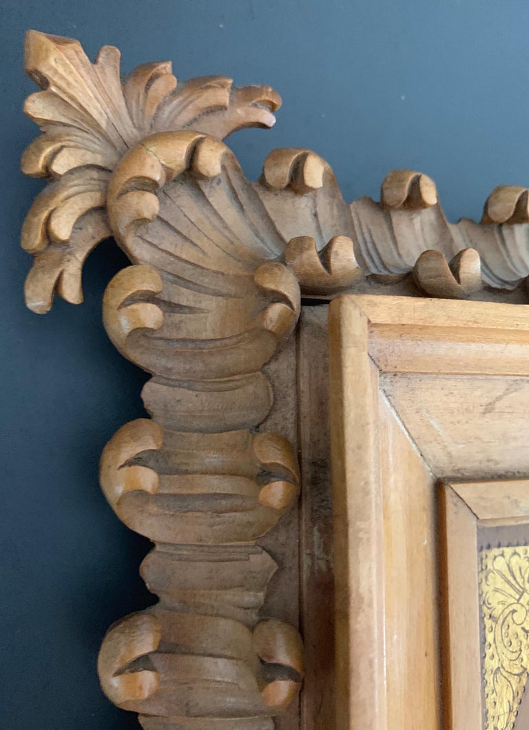 Rare Antique and Stylishly Handcrafted Beechwood Picture Frame with ...