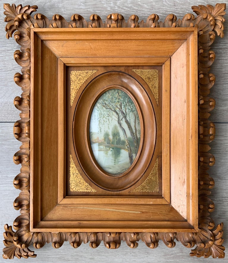 Rare Antique and Stylishly Handcrafted Beechwood Picture Frame with ...
