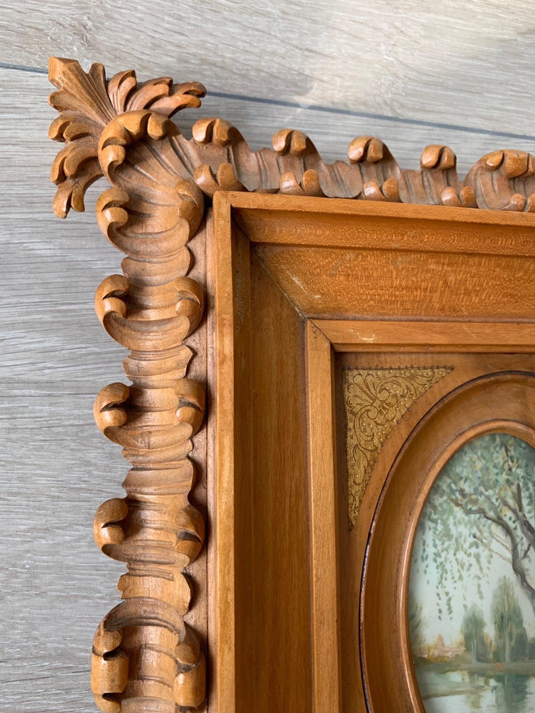 Rare Antique and Stylishly Handcrafted Beechwood Picture Frame with ...