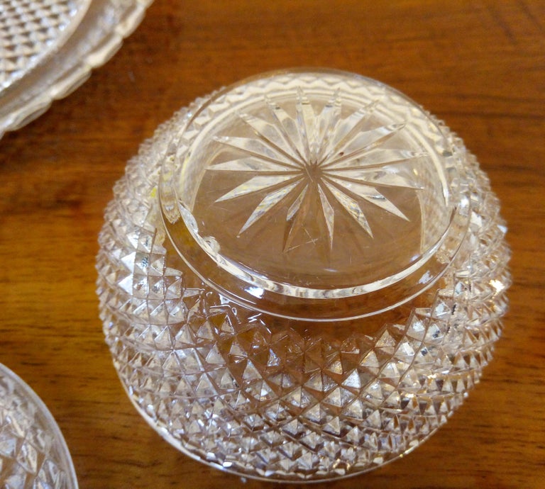Rare Antique Baccarat Diamond Cut Crystal Water Set at 1stDibs