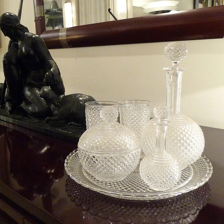 Rare Antique Baccarat Diamond Cut Crystal Water Set at 1stDibs