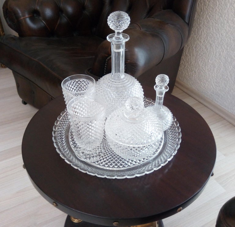 Rare Antique Baccarat Diamond Cut Crystal Water Set at 1stDibs
