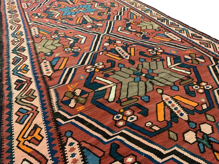 Rare Antique Caucasian Kilim Rug For Sale at 1stDibs