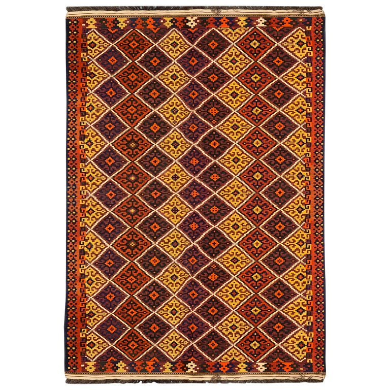 Rare Antique Caucasian Kilim Rug For Sale at 1stDibs