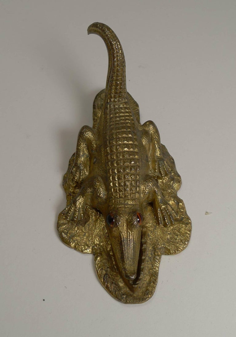 Rare Antique English Figural Letter/Paper Clip, 1888, Crocodile at ...