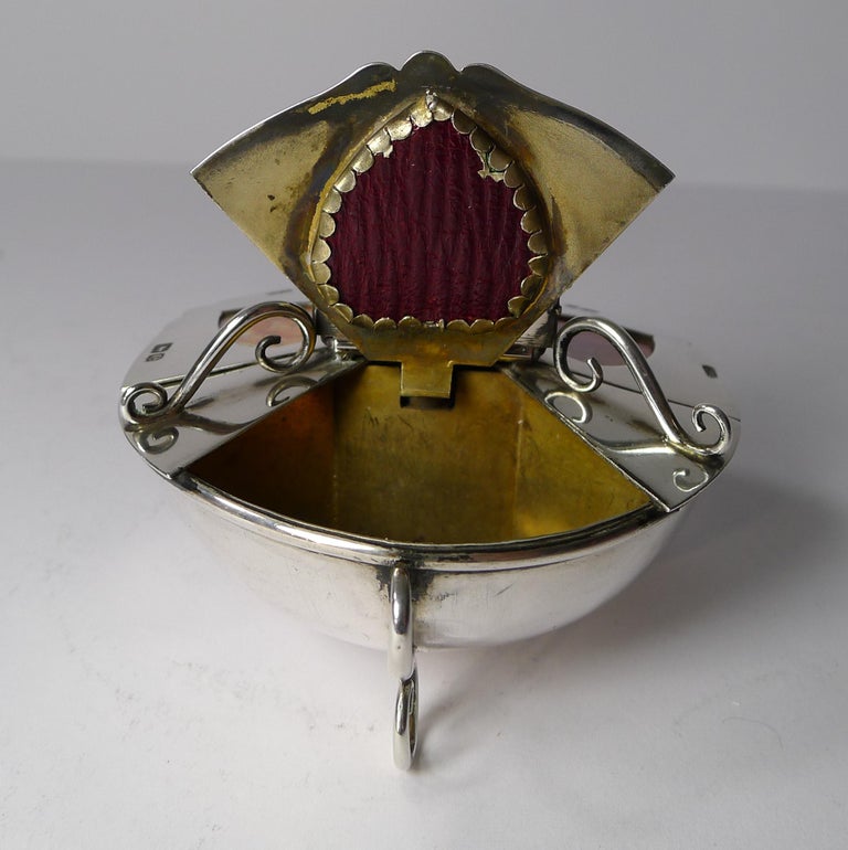 Rare Antique English Sterling Silver Postage Stamp Box by Grey and Co ...