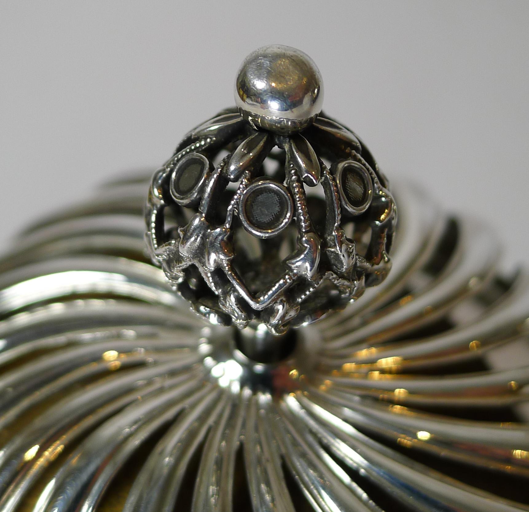 Rare Antique English Sterling Silver Table Bell, 1895 by George Unite ...