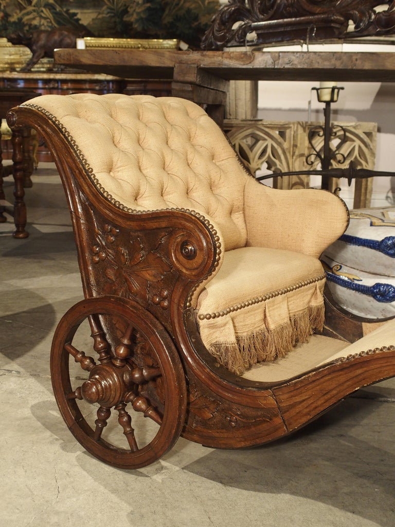 Rare Antique French Walnut Wood Children's Carriage, 19th Century at ...