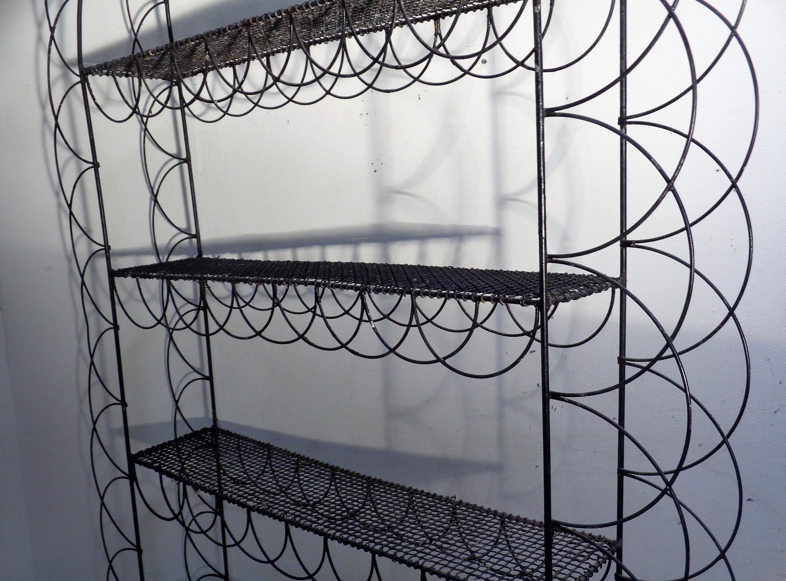 Rare Antique Large French Wire Shelving Display Unit Etagere at 1stDibs