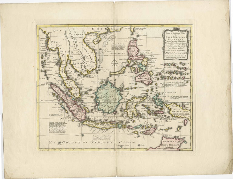 Rare Antique Map of the Dutch East Indies 'Indonesia', 1774 For Sale at ...