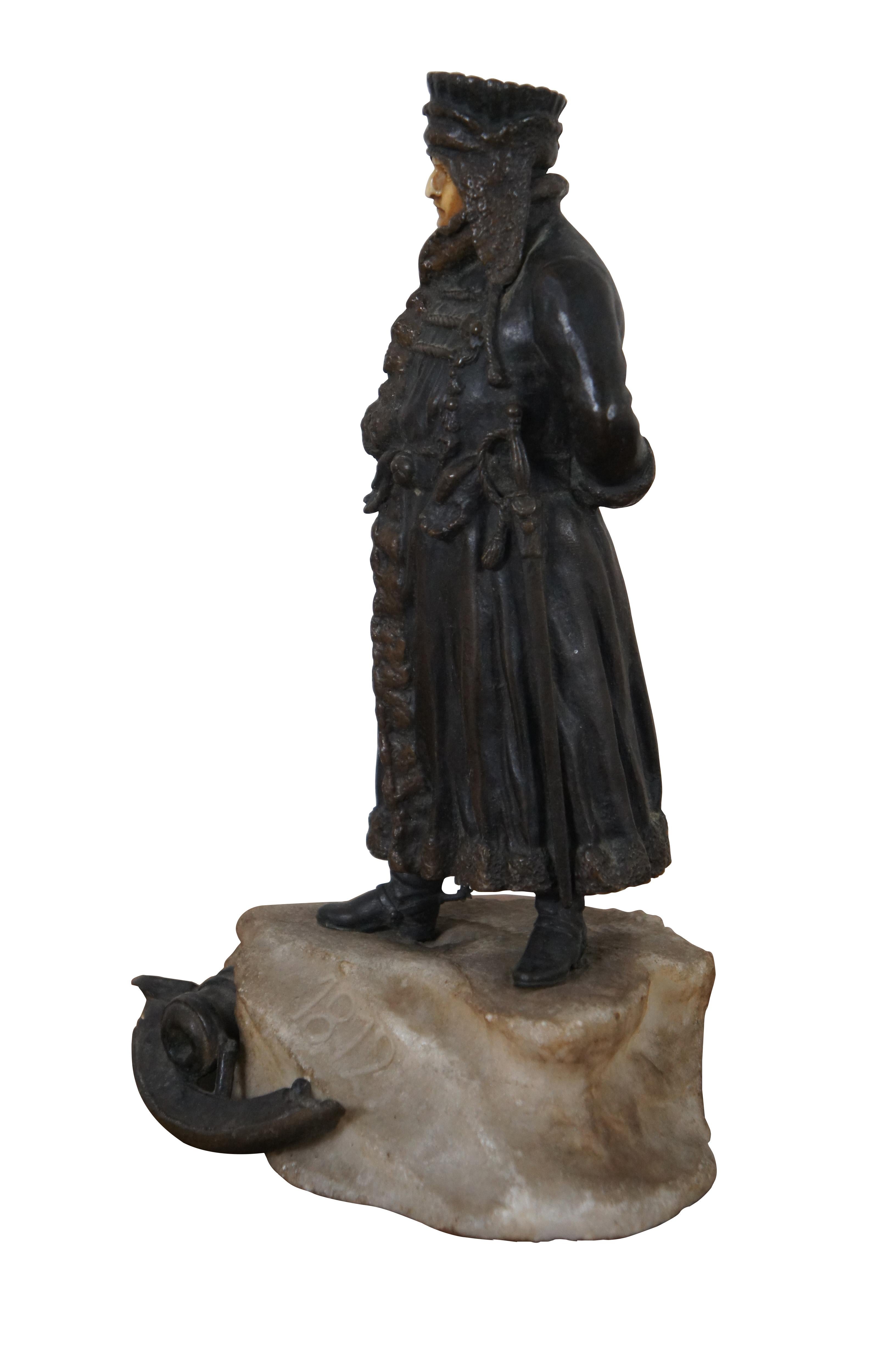 Rare Antique Napoleon Bonaparte in Russia Bronze Marble Sculpture 10 ...