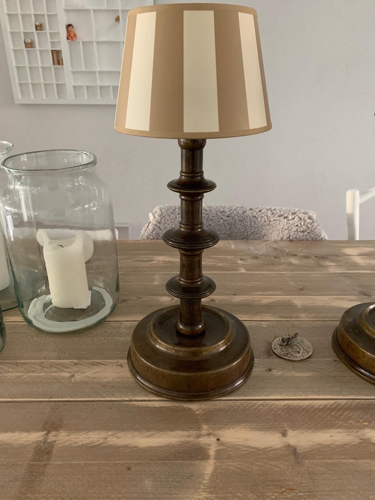 Antique Pair of Bronze Medieval Revival, Former Church Candlestick ...