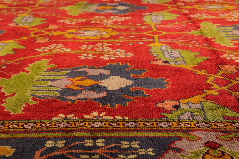 Rare Antique Rugs Irish Donegal Traditional Red Wool Carpet for Sale ...