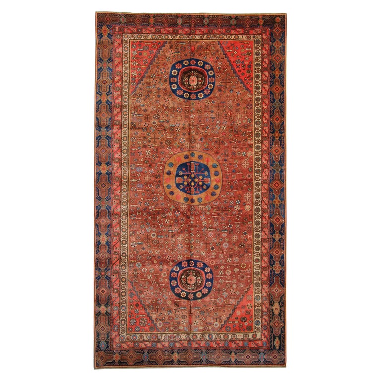 Rare Antique Rugs, Oriental Rugs Traditional Red Handmade Carpet from ...