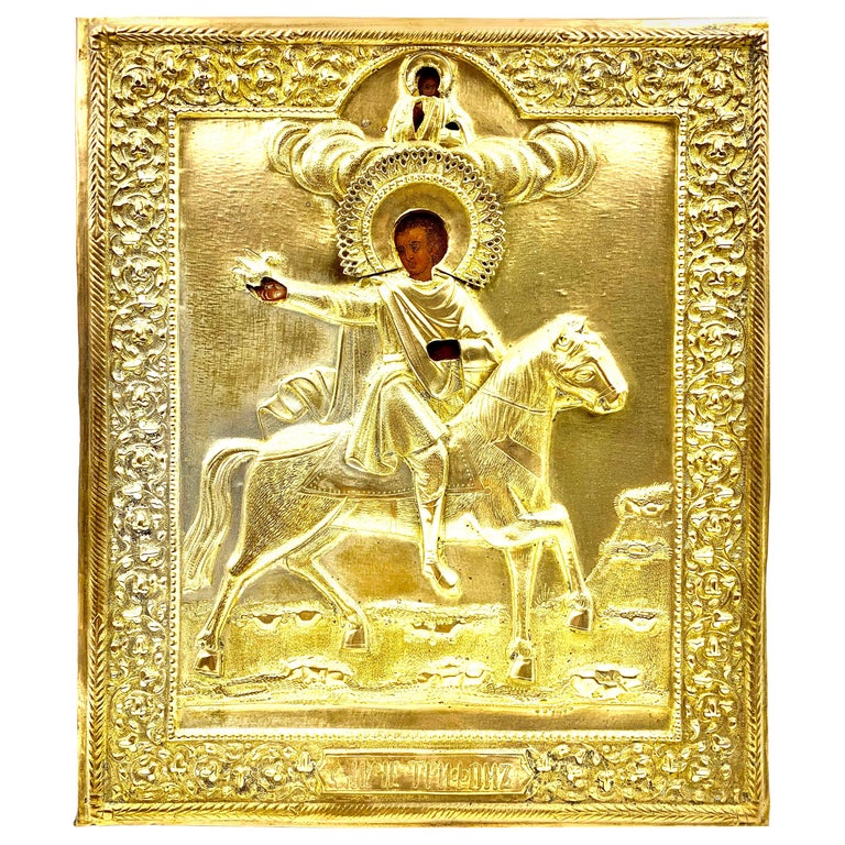 Rare Antique Russian Icon Saint Tryphon, Patron Saint of Wine Growers ...