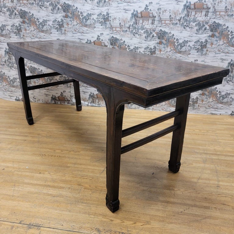 Rare Antique Shanxi Province Large Elm Calligraphy Desk For Sale at 1stDibs