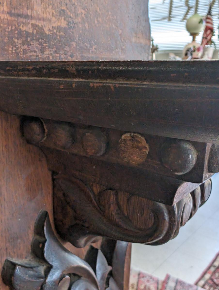 RARE Antique Victorian Revival Oak Hall Tree For Sale at 1stDibs ...