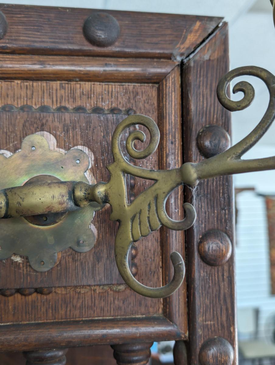 RARE Antique Victorian Revival Oak Hall Tree For Sale at 1stDibs ...