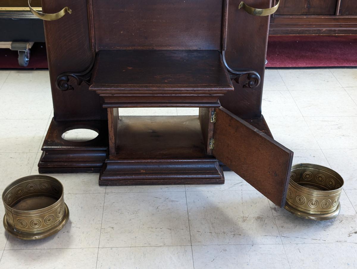 RARE Antique Victorian Revival Oak Hall Tree For Sale at 1stDibs ...
